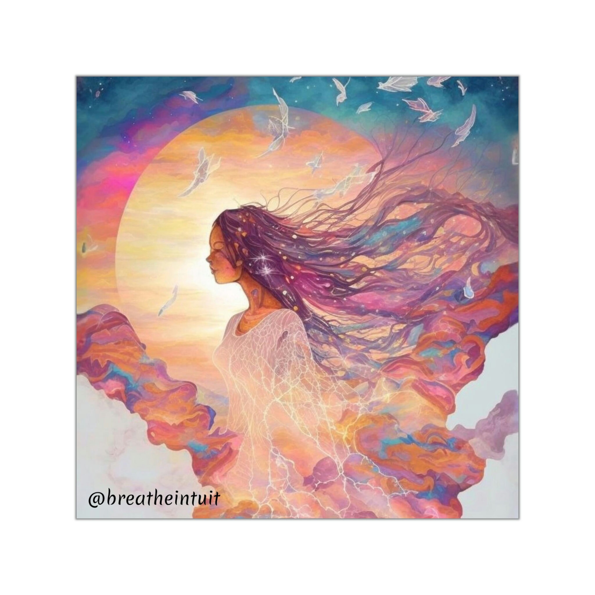 Cosmic Sticker, Weatherproof Indoor/outdoor Vinyl Sticker, Trippy ...