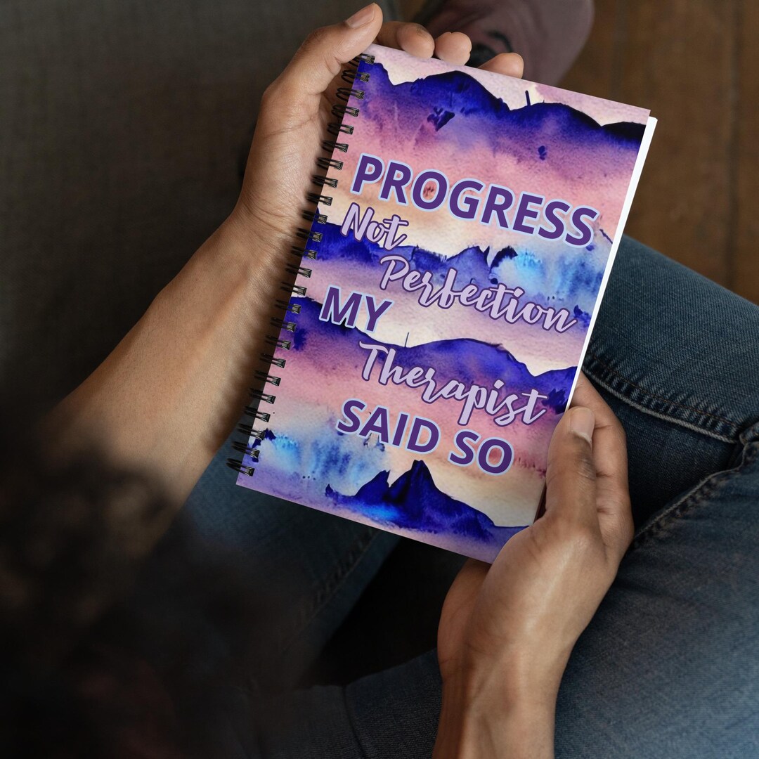 Cool Caves - Watercolor Blue and Lavender Spiral Notebook - Etsy