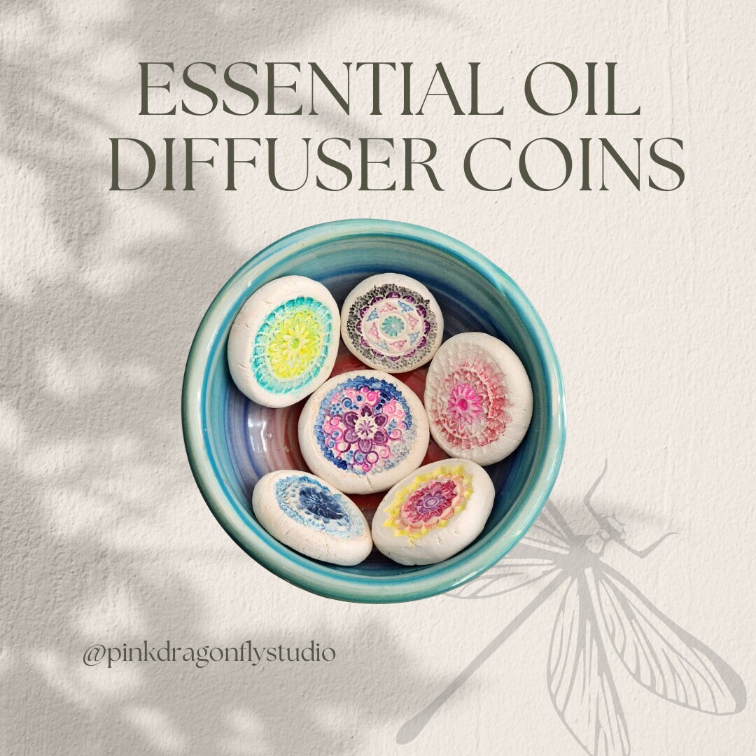 Diffuser Coin Mandala Clay Essential Oil Passive Diffuser - Etsy