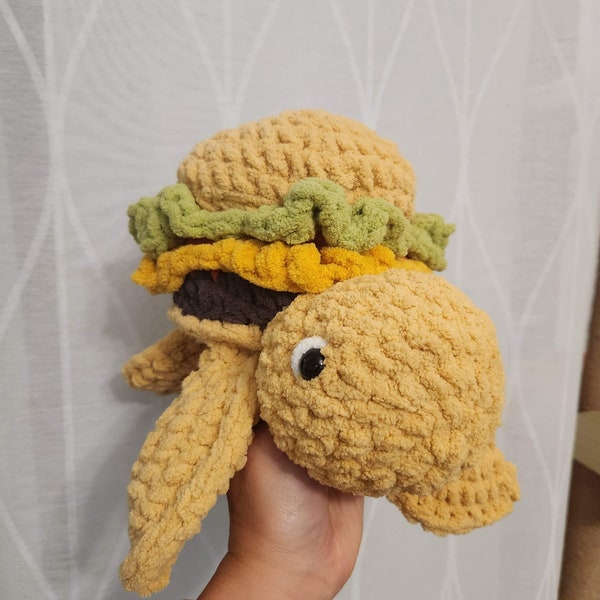 Burger Turtle Plush - Etsy
