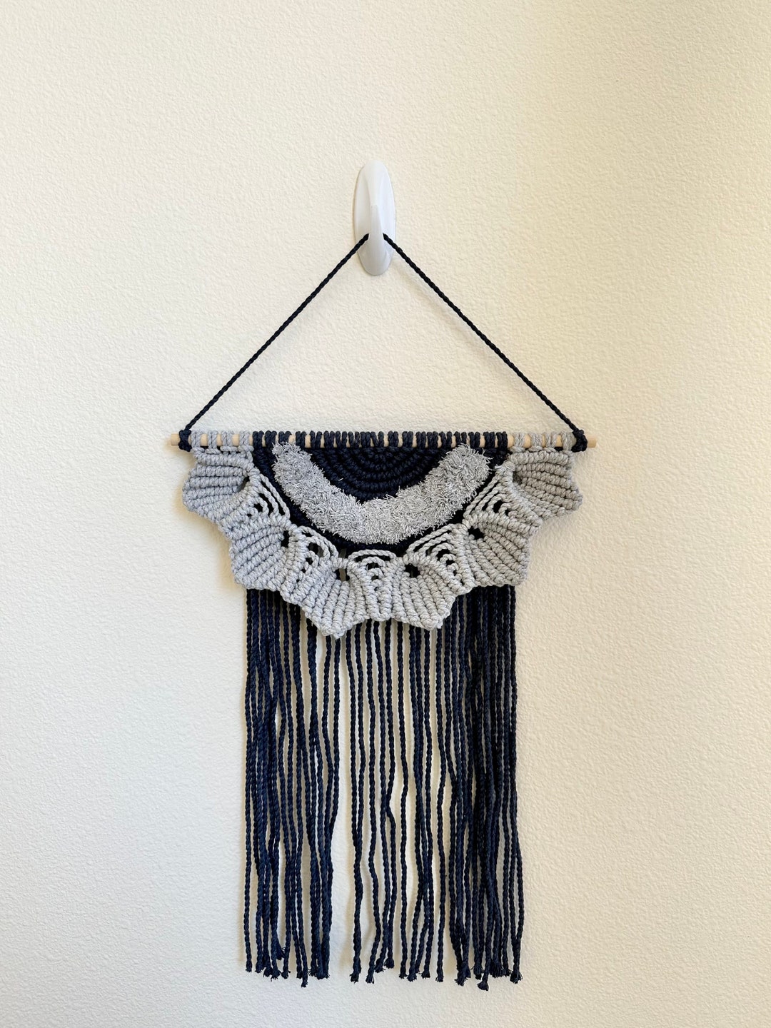 Minimalist Macrame, Shell Hanging Wall Decor, Sustainable Oeko-tex ...
