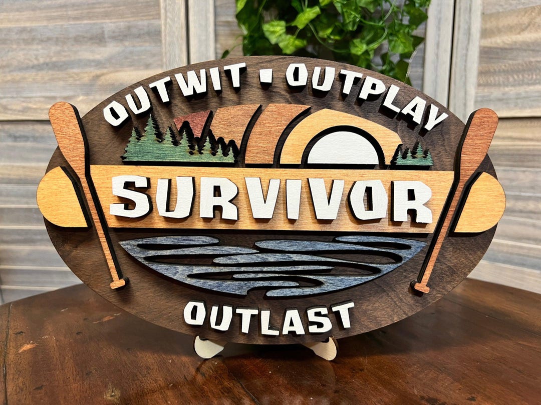 Survivor Sunset Wooden Sign: Outwit Outplay Outlast - Fan Gift - Etsy