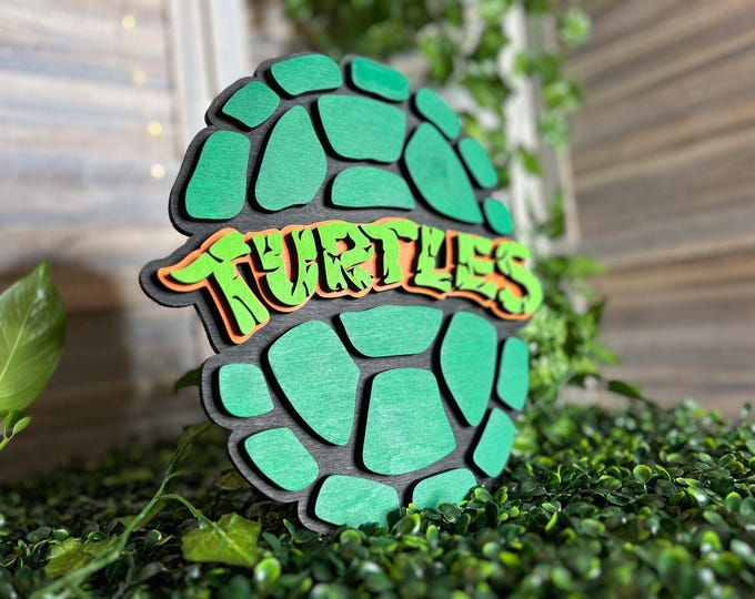 TMNT Laser Cut Wood Sign: Teenage Mutant Ninja Turtles Home Decor ...