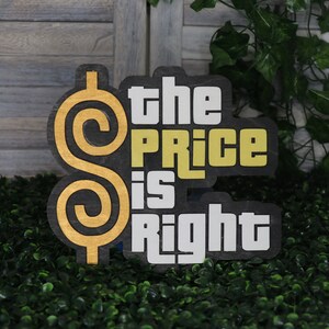 The Price is Right Home Decor Rustic Woodcut Wall Art Sign Gift for ...