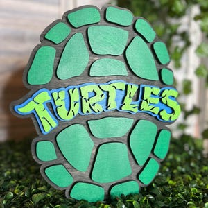 TMNT Laser Cut Wood Sign: Teenage Mutant Ninja Turtles Home Decor - Etsy