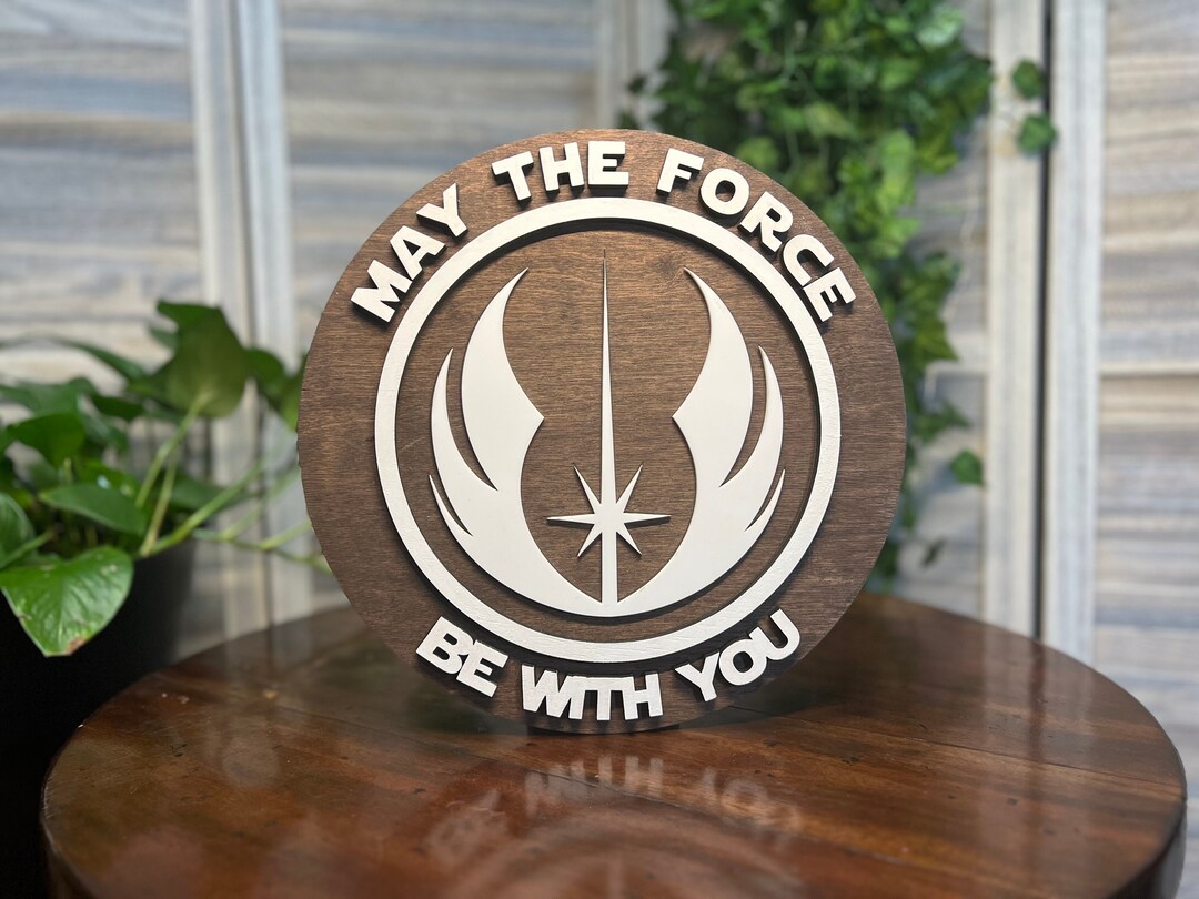 Star Wars Jedi Crest Home Décor Wall Art Sign for Fans of Star - Etsy