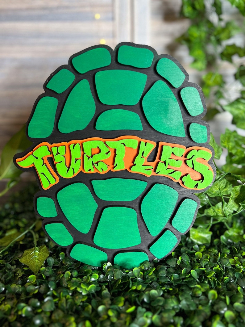TMNT Laser Cut Wood Sign: Teenage Mutant Ninja Turtles Home Decor - Etsy