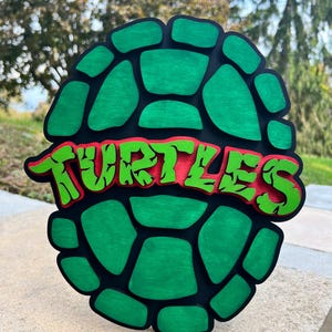 TMNT Laser Cut Wood Sign: Teenage Mutant Ninja Turtles Home Decor - Etsy