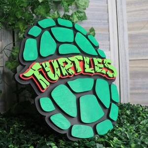 TMNT Laser Cut Wood Sign: Teenage Mutant Ninja Turtles Home Decor - Etsy