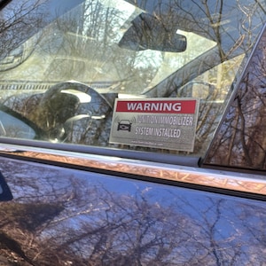 Kia / Hyundai Anti Theft Car Sticker Ignition Immobilizer Theft ...