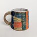Colorful Abstract Artisan Pottery Mug Medium - Etsy