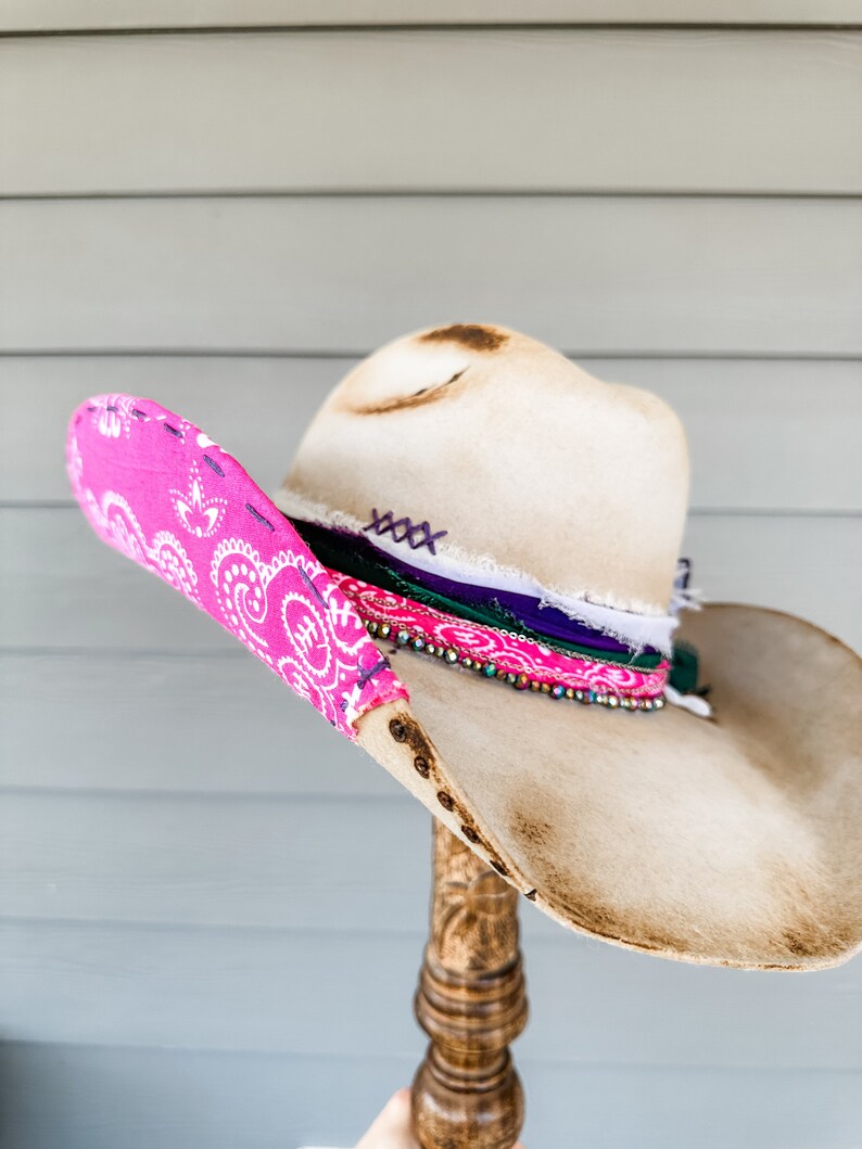 Silverbelly Hand Decorated Wool Cowgirl Hat - Etsy