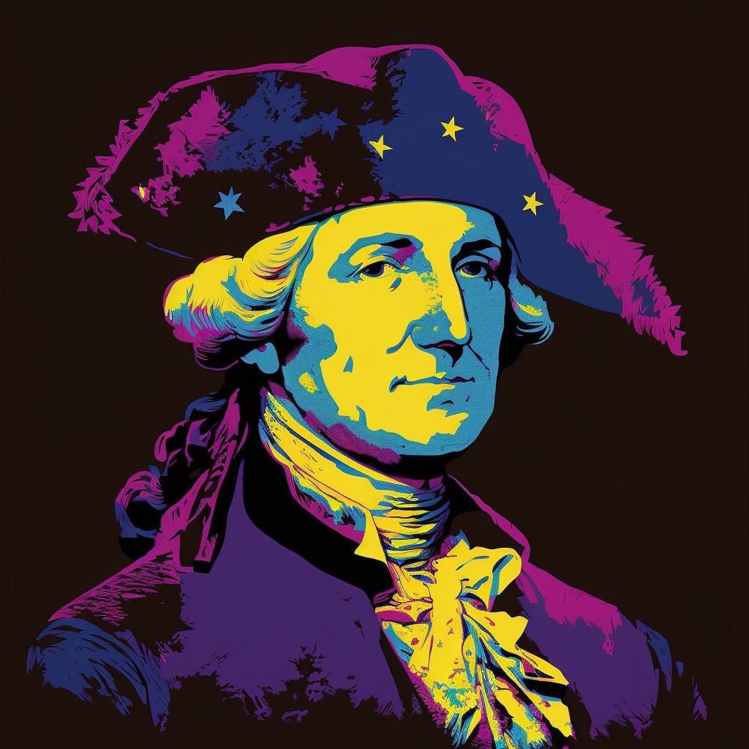 George Washington in the Style of Andy Warhol - Modern Art Print - Etsy