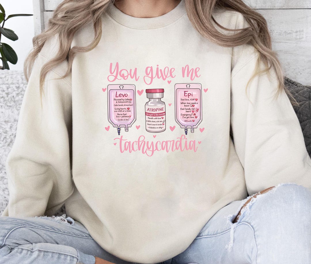 You Give Me Tachycardia PNG, Nurse Valentine Design, Medical Love Quote ...