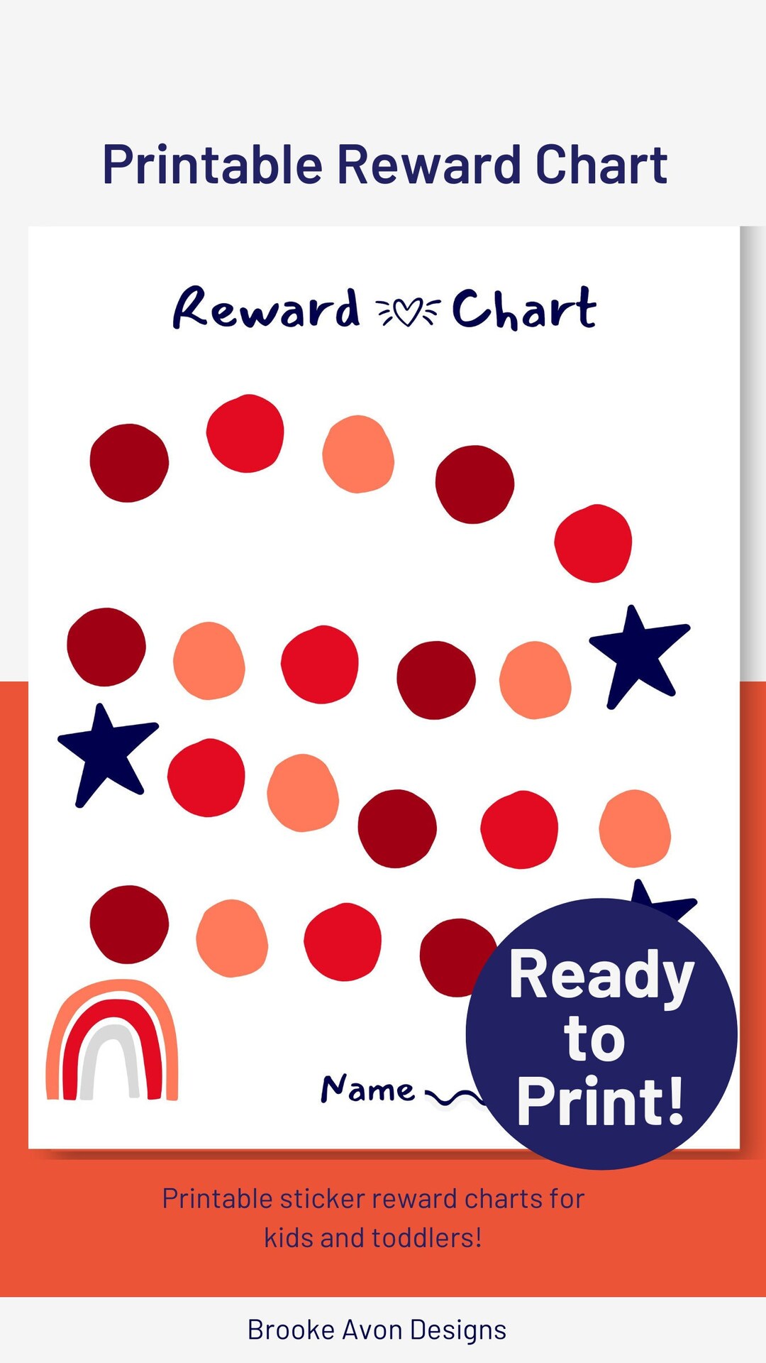 Reward Chart, Sticker Chart, Toddler Reward Chart, Reward, Children - Etsy