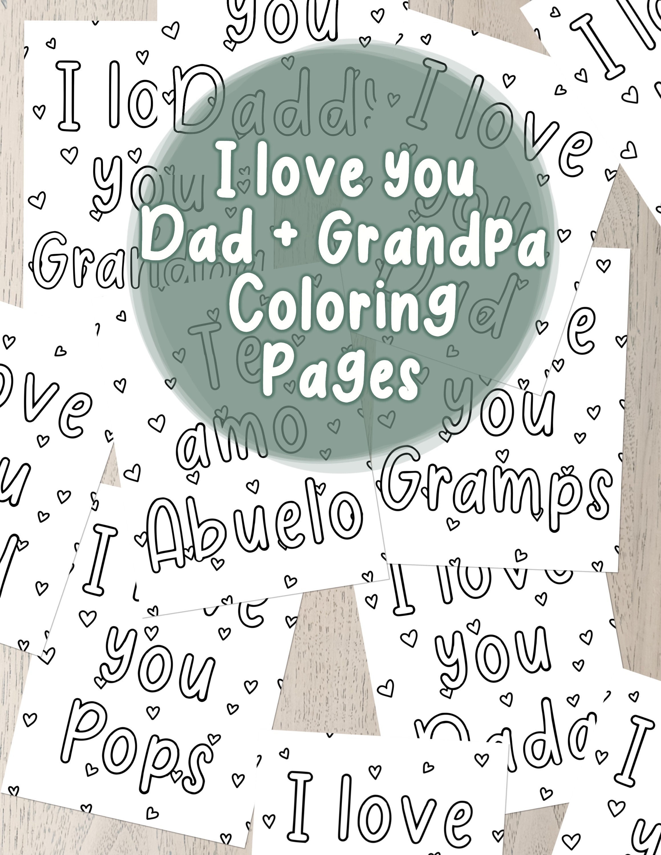 I Love You Grandfather Coloring Pages