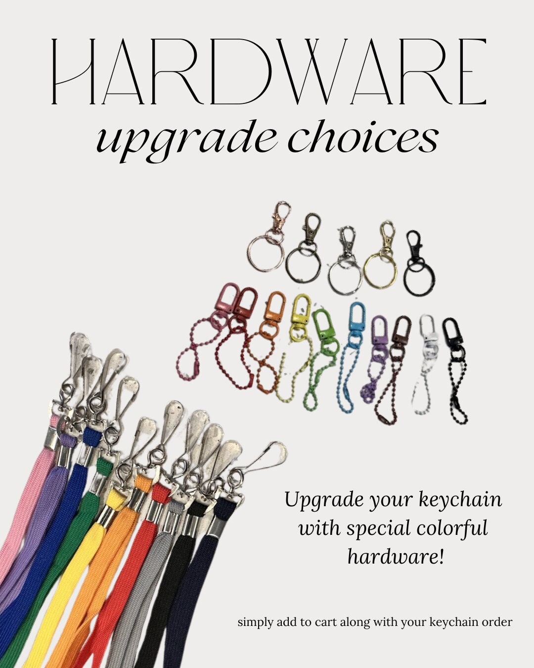 UPGRADED HARDWARE - Add-on Hardware Option for Keychains! - Etsy