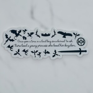Waterproof Once Upon a Time Sticker Officially Licensed SJM Throne of ...