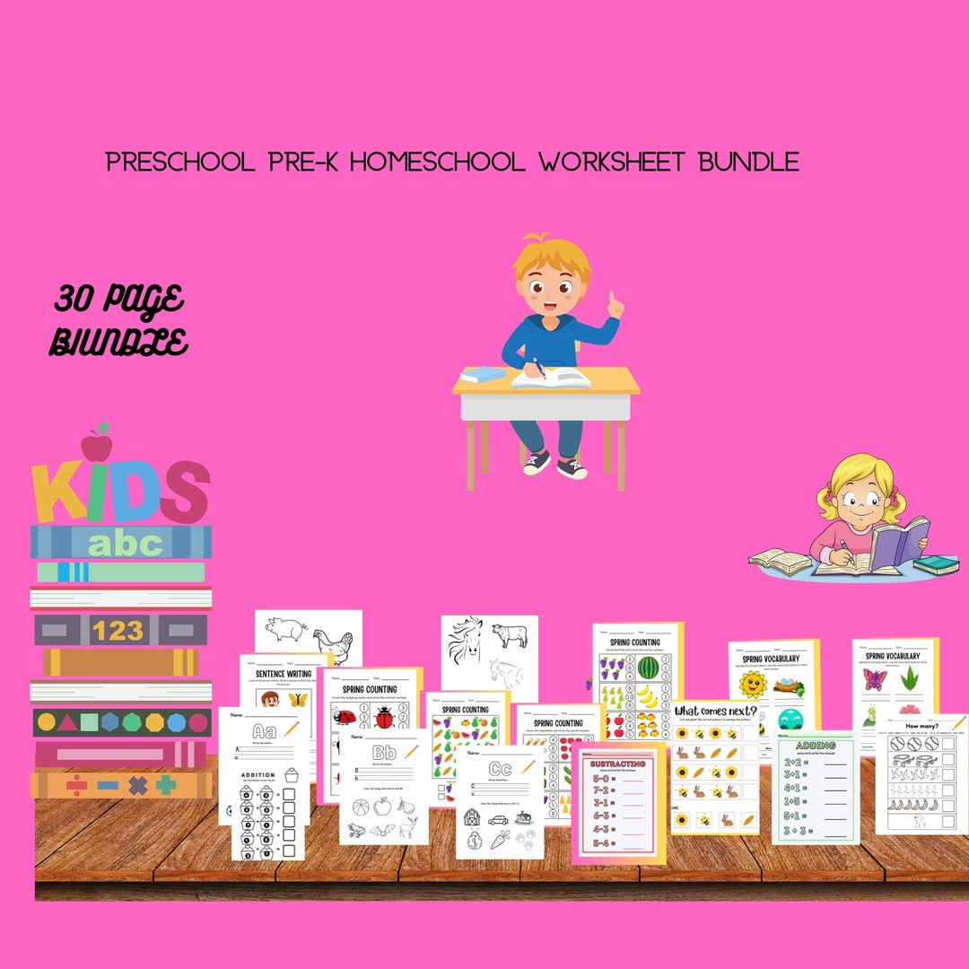 30-homeschool-learning-worksheets-for-kids-etsy