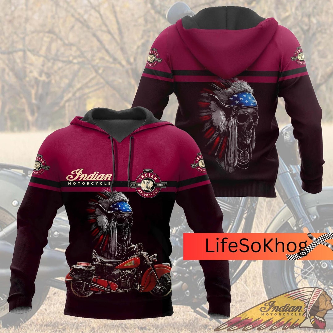 Indian Motorcycle Hoodie, Indian Motorcycle T Shirt, Mens Motorcycle ...