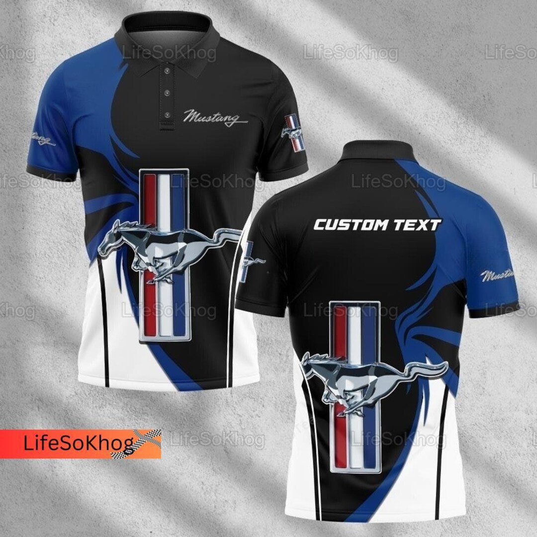 Ford Mustang Polo Shirt, Ford Mustang Men Shirt, Mustang Sport Shirt ...