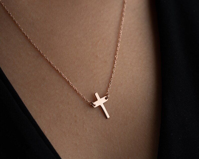 Christian Gift Cross Necklace for Men-women, Small Cross, Minimalist ...