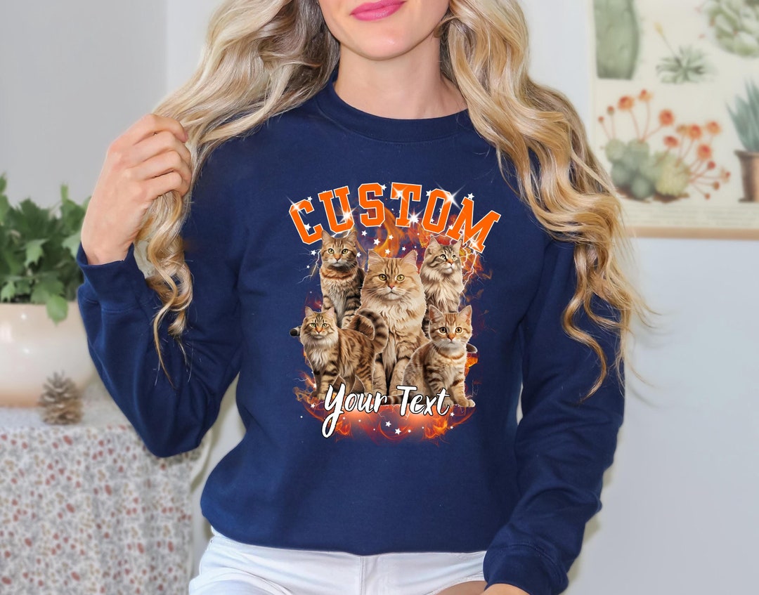 Custom Bootleg Rap Sweatshirt,custom Cat Bootleg Sweater,custom Animal ...