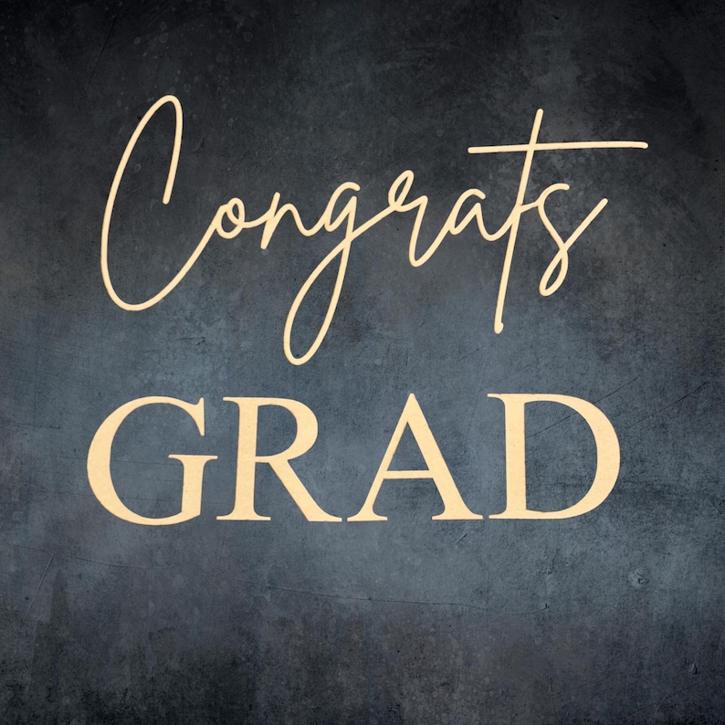 Congrats Grad Wooden Sign: Custom Graduation Party Decor - Etsy