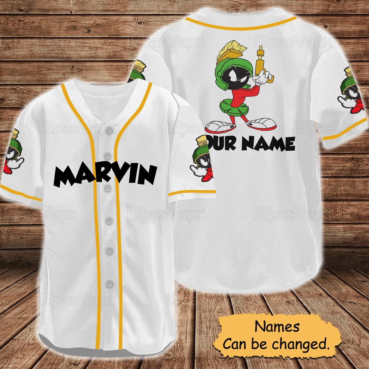 Marvin Martian Baseball Shirt, Marvin Custom Shirt, Marvin Shirt sold ...