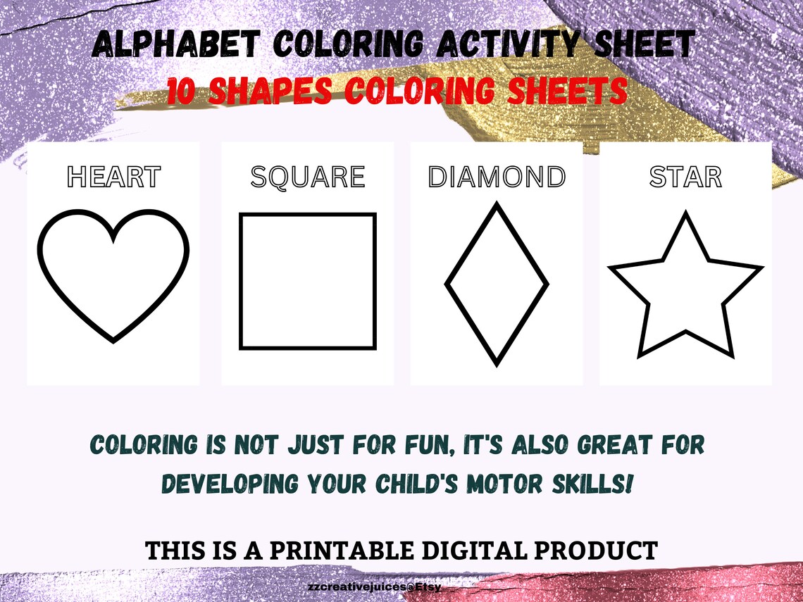 ABC Printable Kids Coloring Sheets, Alphabet Kindergarten Activity, A ...
