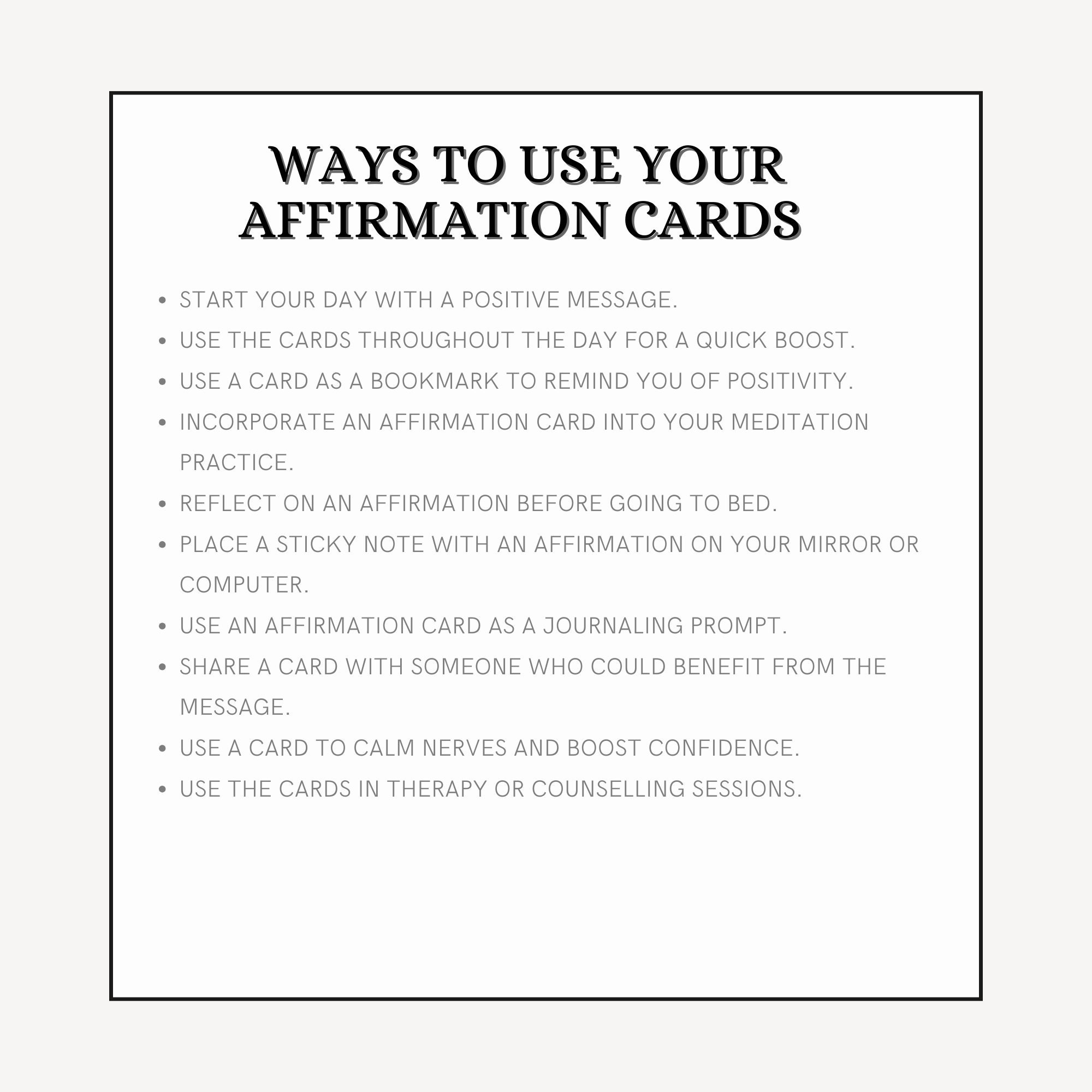 Girl Boss Lady Affirmation Cards, Motivational Quotes, Confidence ...