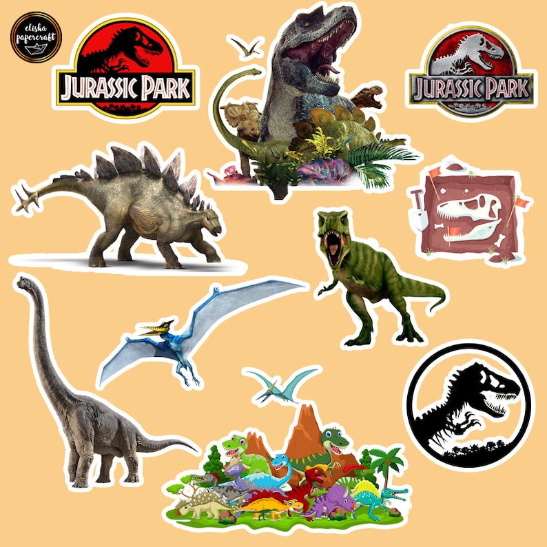 Dinosaur Animal Kingdom Sticker Template Printable Digital Product Png ...
