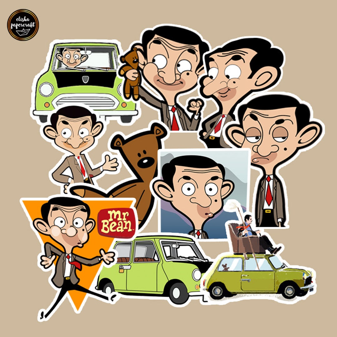 Mr Bean Cartoon Sticker Template Digital Print Printable Png Psd - Etsy