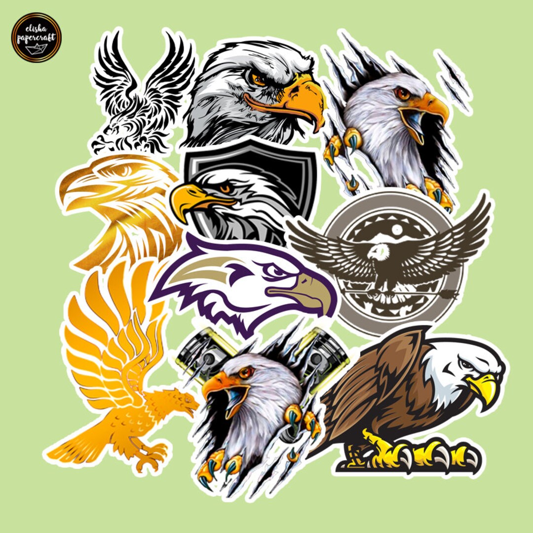 Eagle Wings Bird Fly Sticker Template Digital Template Printable Png ...