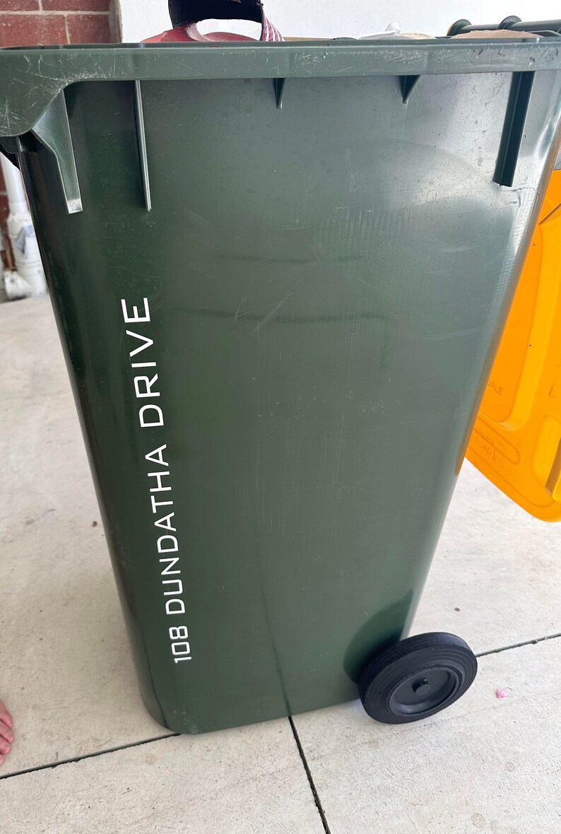 Boujee Bin Stickers Wheelie Bin Street Name & Number Sticker - Etsy ...