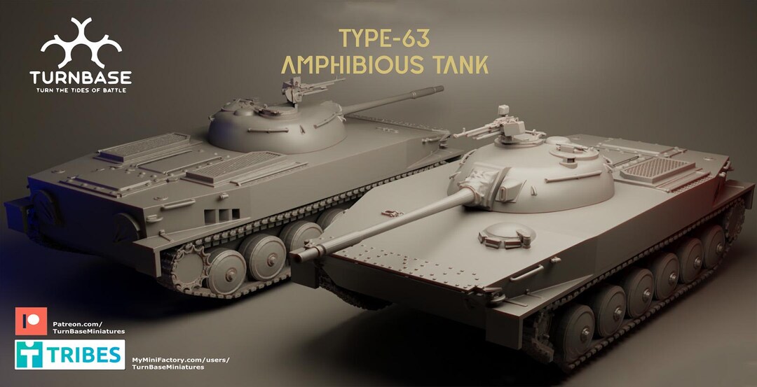 Type-63 Amphibious Tank | Vietnam | Turnbase Miniatures | Miniature ...