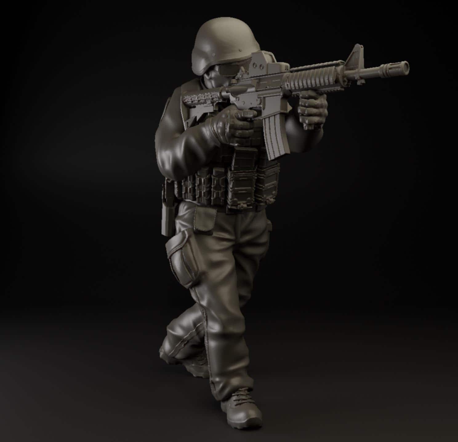 Modern US Police Set of 4 | Turnbase Miniatures | Miniature | Wargaming ...