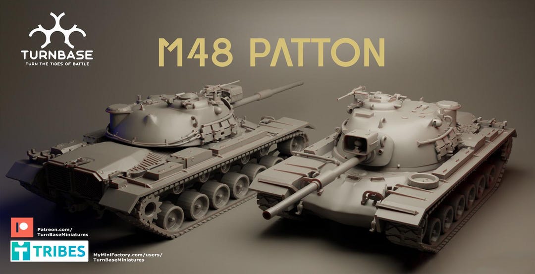 M48 Patton | Vietnam | Turnbase Miniatures | Miniature | Wargaming ...