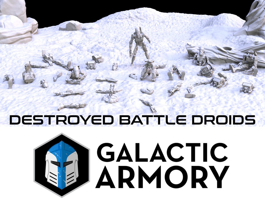 Destroyed Droids - Set of 9 Droids | Galactic Armory | Miniature ...