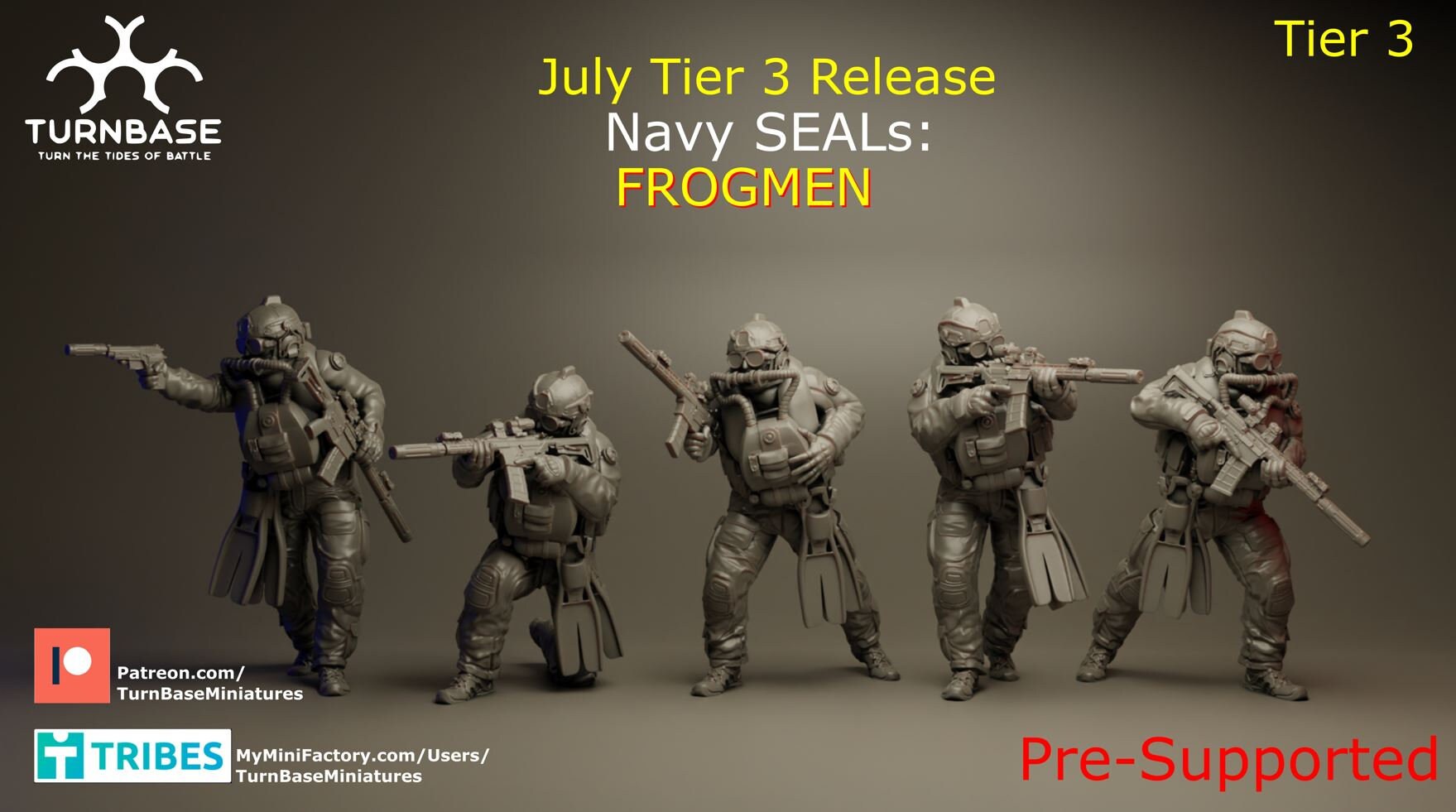 Navy Seals Frogmen Turnbase Miniatures Miniature - Etsy