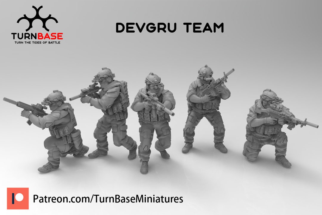 DEVGRU Team Set of 5 | Turnbase Miniatures | Miniature | Wargaming ...