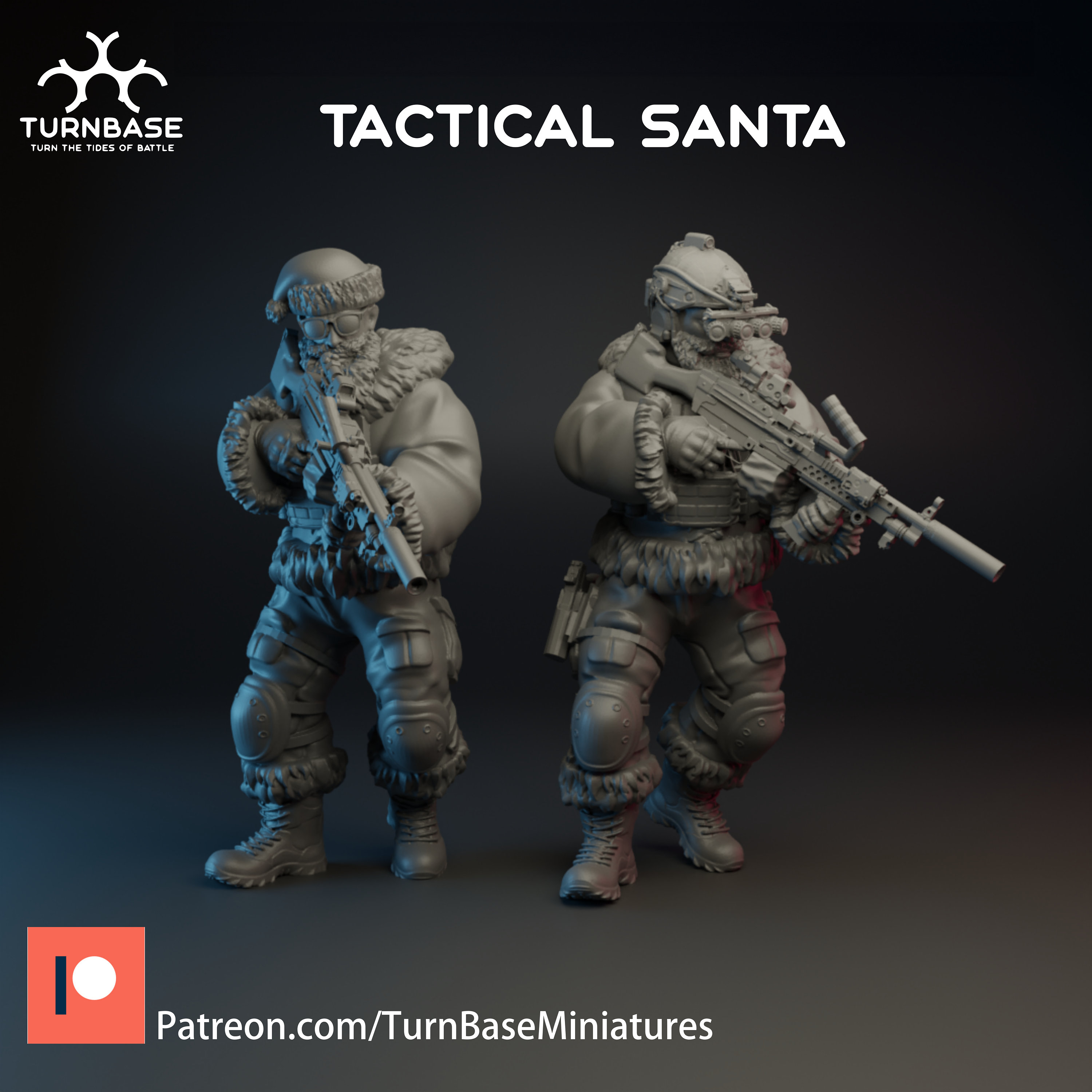 Tactical Santa Set of 2 | Turnbase Miniatures | Miniature | Wargaming ...