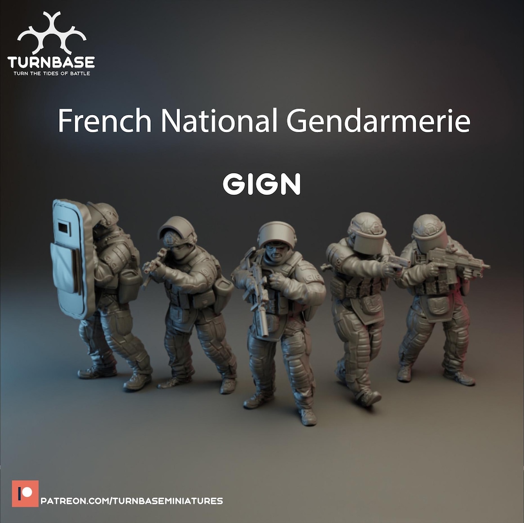 French GIGN | National Gendarmerie Set of 5 | Elite Police Tactical ...