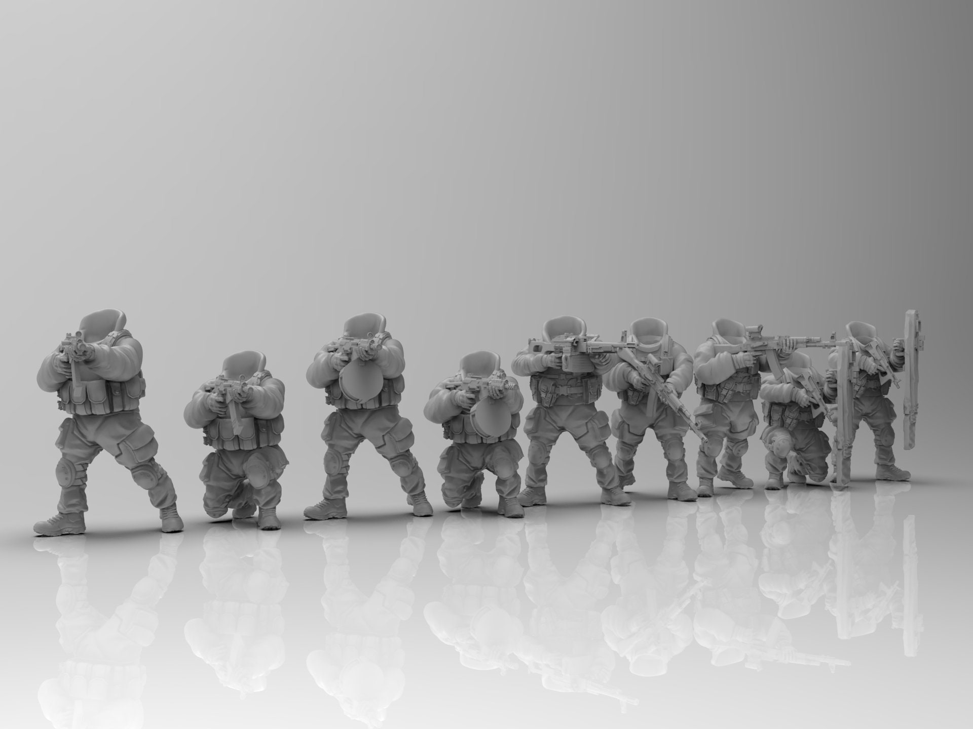 Spetsnaz Gorka Kit Set of 9 Turnbase Miniatures Miniature Wargaming ...