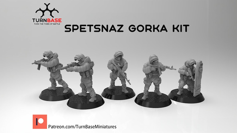 Spetsnaz Gorka Kit Set of 9 | Turnbase Miniatures | Miniature ...