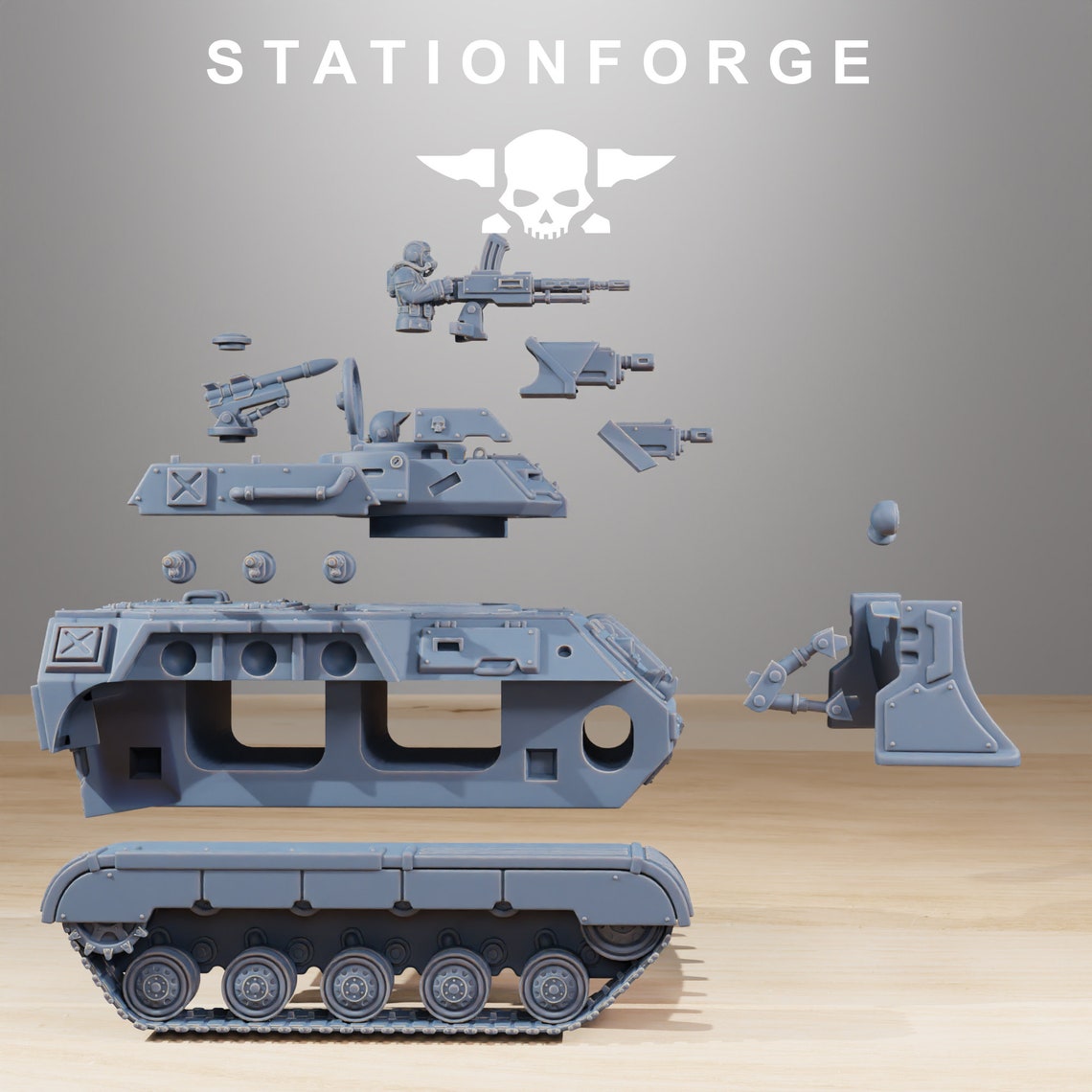 Grimguard Support Tank STATIONFORGE Miniature Wargaming Sci-fi - Etsy