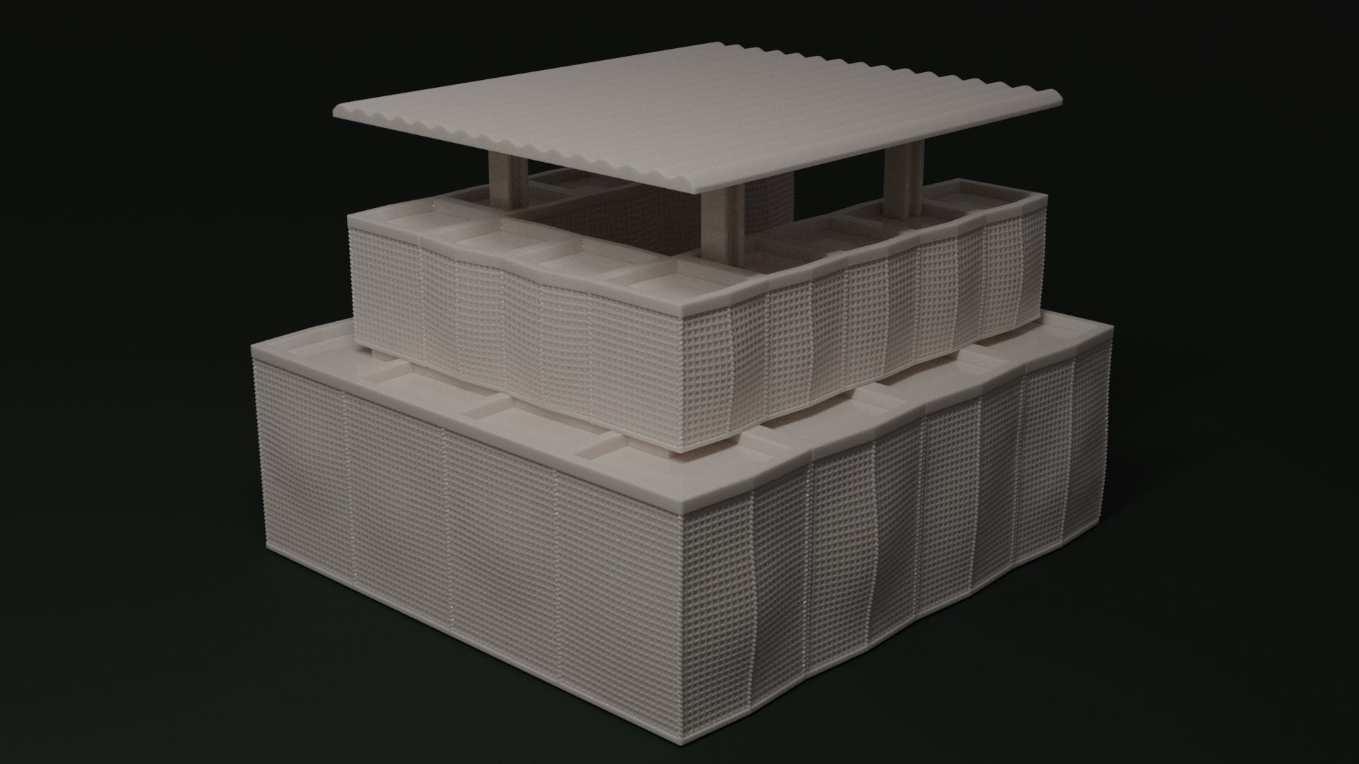 Military FOB Hesco Barrier Watch Tower Sandbags Modern Miniatures.eu ...