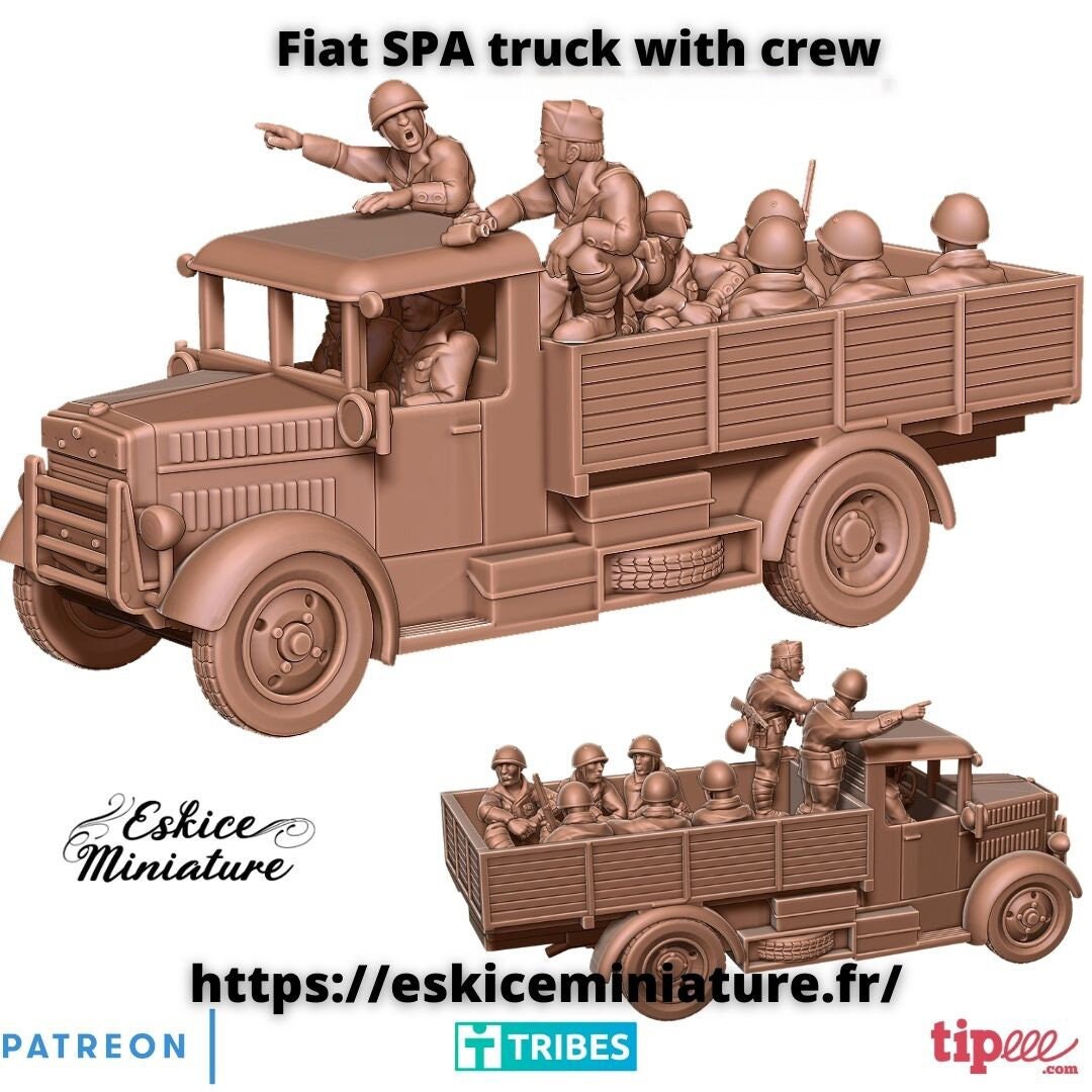 Fiat SPA 38R Truck | Eskice Miniature | Miniature | Wargaming | 28mm ...