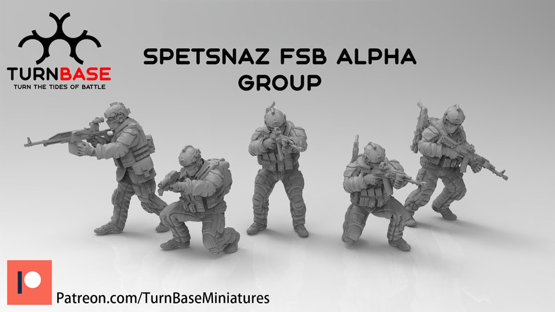 Spetsnaz FSB - Alpha Group Set of 5 | Turnbase Miniatures | Miniature ...