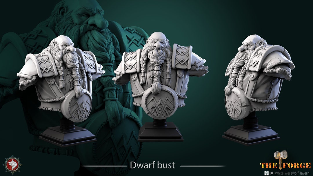 Dwarf Bust White Werewolf Tavern Bust - Etsy